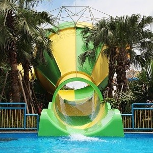 Quality Commercial Fiberglass Water Slides Customized 30MX20M Size for sale