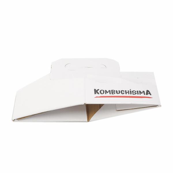 Quality Custom Order Accepted White Six Wine Beer Pack Carrier With Varnishing And Handle for sale