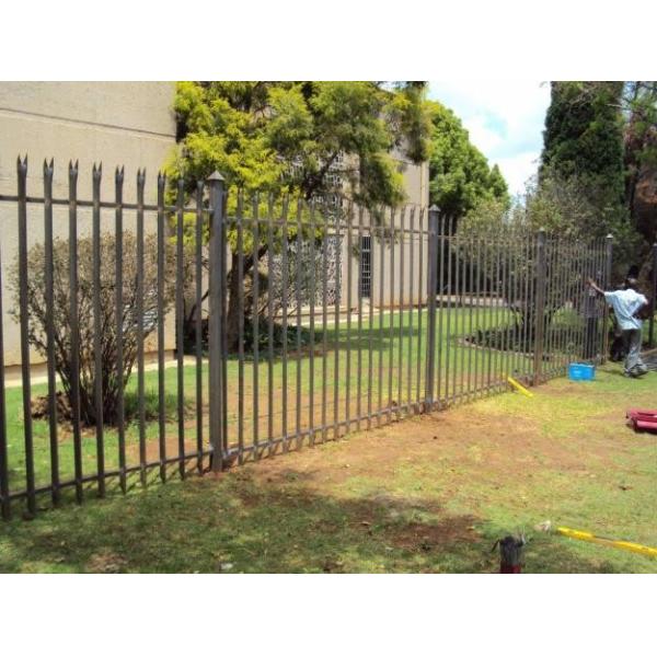 Quality Green H2100mm Security Palisade Fencing With Triple Pointed Top for sale