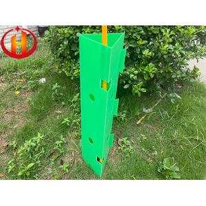 Quality Fireproof Corrugated Plastic Tree Guards Green Triangular 300gsm for sale
