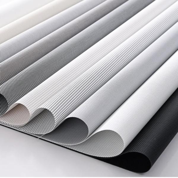 Quality 71% Pvc 29% Fiberglass Waterproof Sunscreen Roller Shade Fabric for sale