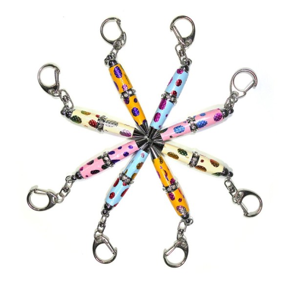 Quality Office Promotion Metal 6.5cm Keychain Mini Pen PMS Solid Color for sale