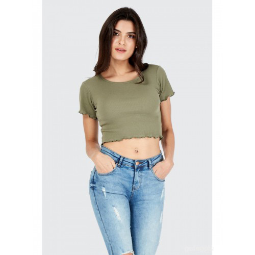 Quality 100% Cotton Short Crop Top for Women for sale