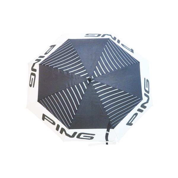 Quality Mens Black White Windproof Golf Umbrellas Lightweight Fiberglass Frame for sale