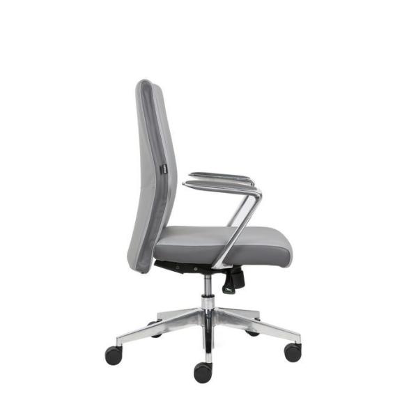 Quality 3.2mm 360d PU Leather Revolving Chair Middle Back For Conference for sale