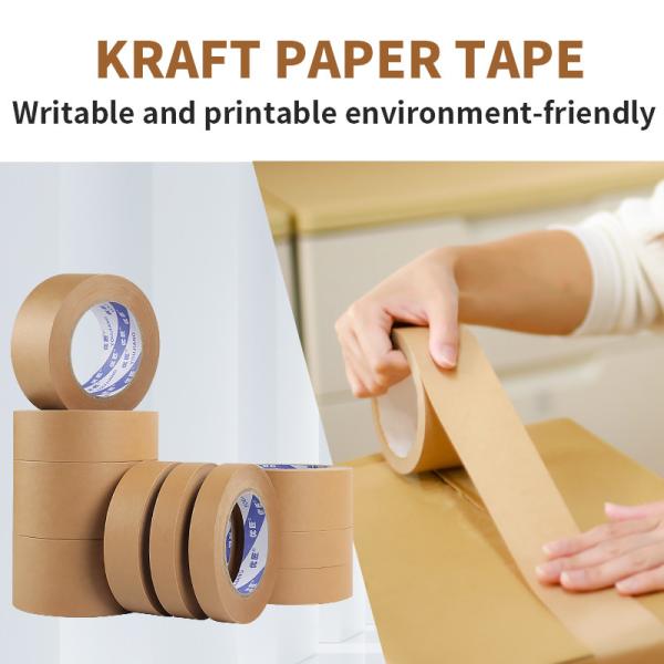 Quality Brown Waterproof 140mic Custom Printed Custom Kraft Shipping Tape for sale