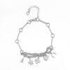china 6.5 Inch 925 Silver CZ Bracelet 7.0g Alphabet Jewelry Friendship Bracelet