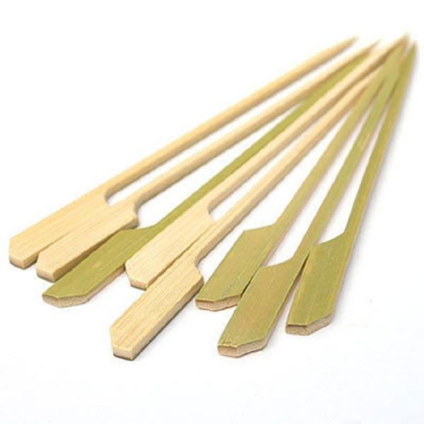 Quality Disposable Flat 100% Natural Bamboo BBQ Skewers for sale