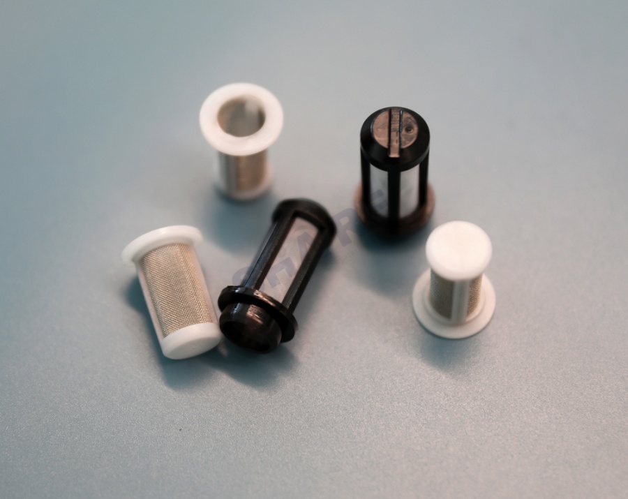 mesh insert injection molded filters