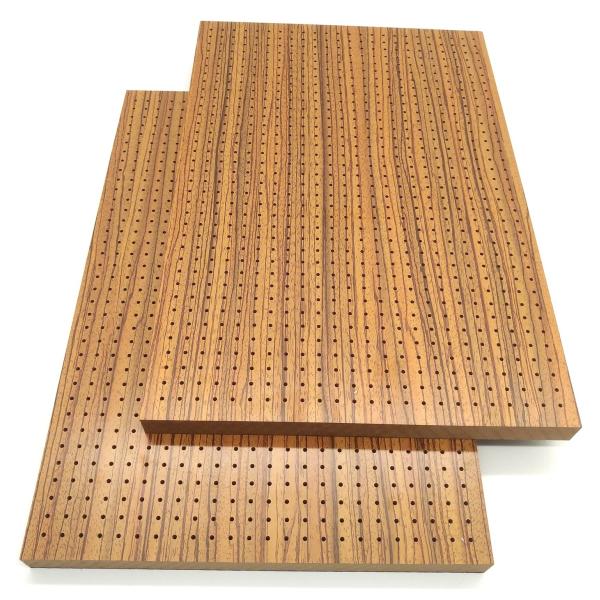 Quality OEM Veneer Perforated Acoustic Panel Ceiling Tile Sound Absorber for sale