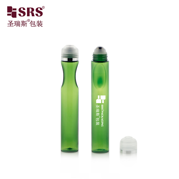 Quality PETG Unique Design Shape PCR Roll On Bottle Customize Color Eye Serum Liquid for sale