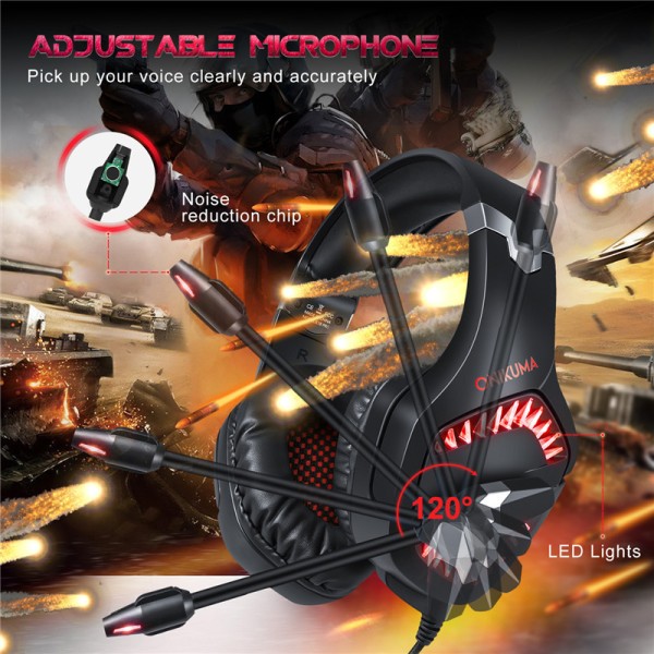 Quality LED Light 2.2m 2.2kohm 100mA PC 3.5 mm Gaming Headset for sale
