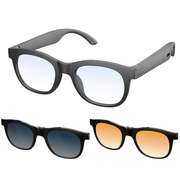Quality AI Bluetooth Sunglasses,40g Lightweight, MEMS Mic for Meeting Recording, Magnetic Charging, Open-Ear Audio for sale