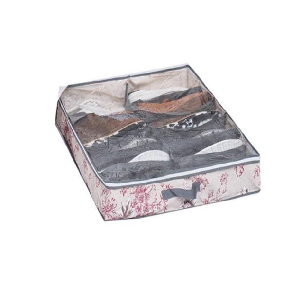 Quality Bloom Pattern Cozy Organizer , 12 Compartment Under The Bed Shoe Organizer for sale