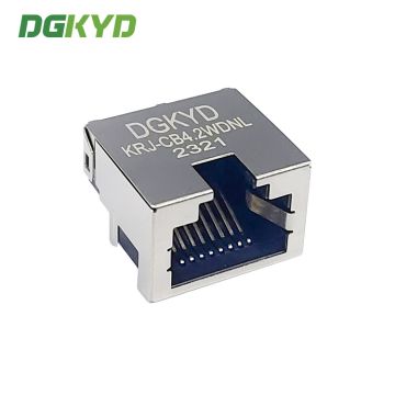 Quality KRJ-CB4.2WDNL sinking plate RJ45 connector DIP with shielding, no light, no for sale