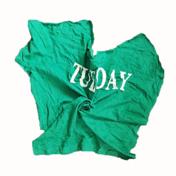 Quality 25kg Packing 55cm Reclaimed Cotton T Shirt Rags for sale