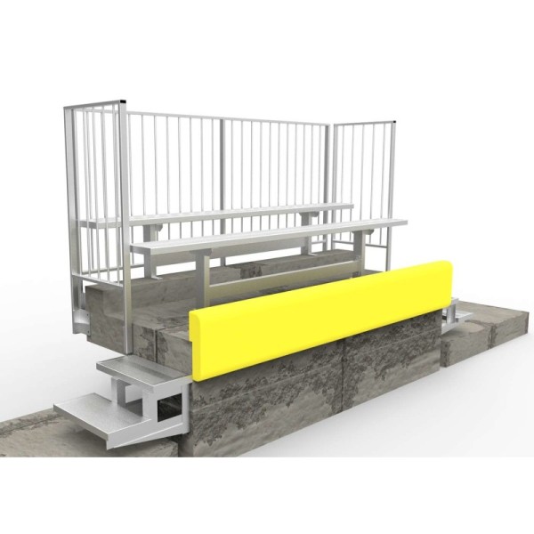 Quality Moudular Aluminum Grandstands Bench With Available Aluminum Backrest for sale