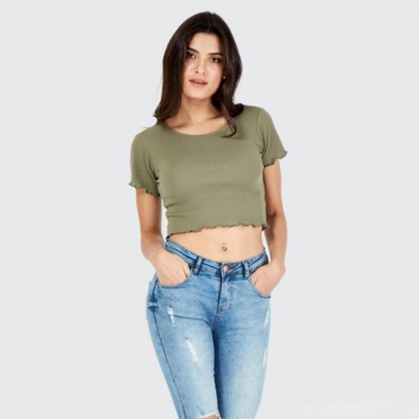 Quality 100% Cotton Short Crop Top for Women for sale