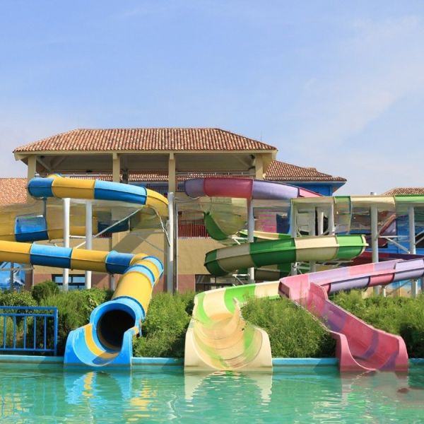 Quality 75m Length Fibreglass Water Slide Combined For Amusement Park for sale