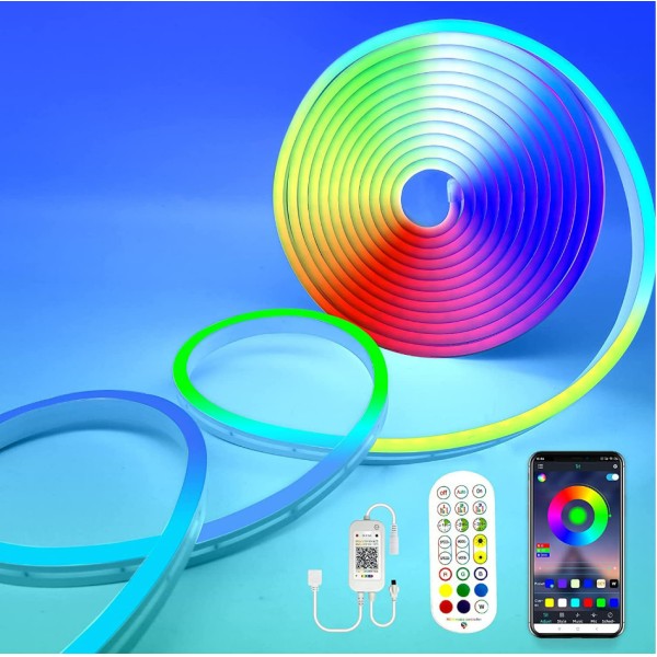 Quality Monster 5m Smart Silicone Neon Strip Light Indoor Outdoor Home Bar Decor 12V for sale