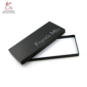 Quality Black Color 60mm Width Paperboard Packaging Box With Lid And Base for sale