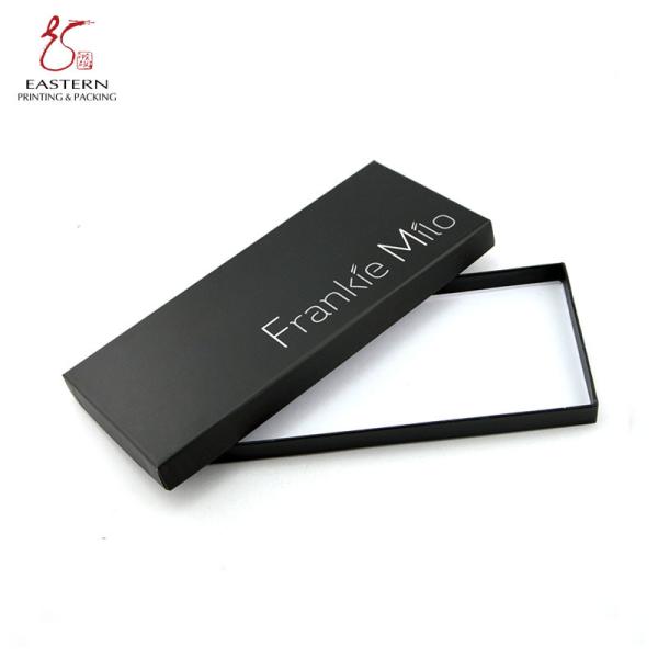 Quality Black Color 60mm Width Paperboard Packaging Box With Lid And Base for sale