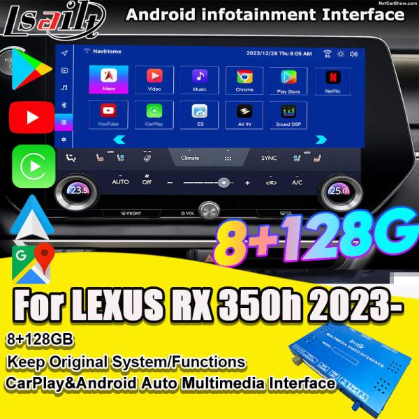 Quality Android Multimedia Video Interface for RX350h RX500H 2023-2024 NX LX GX ES Included NetFlix, YouTube, Sim Card Slot for sale