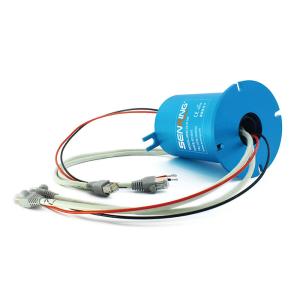 Quality Coaxial RF Signal Slip Ring Pneumatic For Transmit Ethernet Data for sale