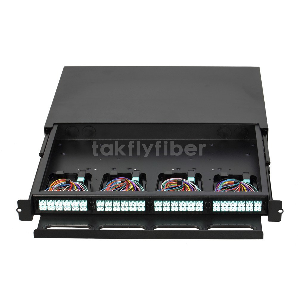 Quality Takfly High-Density Rackmount Patch Panel with Plug-and-Play 12-Fiber MTP/MPO for sale