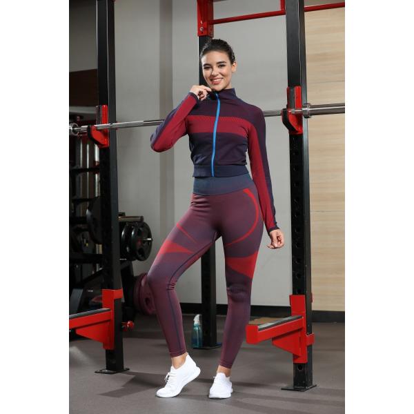 Quality Full Zip Performance Long SleeveTight Ribbed Fit Breathable Fabric for sale
