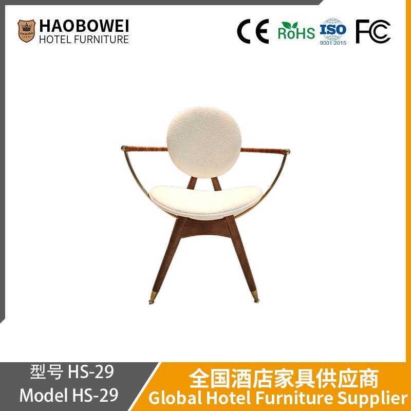 Cream Wind Dining Chair Home Solid Wood Back Designer Chair Model Room Dining Table and Chair Internet Celebrity Restaurant Stool