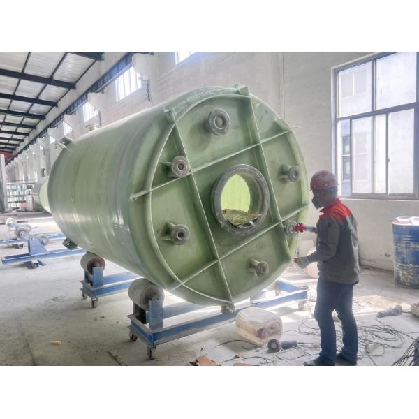 Quality White Chemistry Mixer Frp Chemical Storage Tank Corrosion Resistance 18m3 for sale
