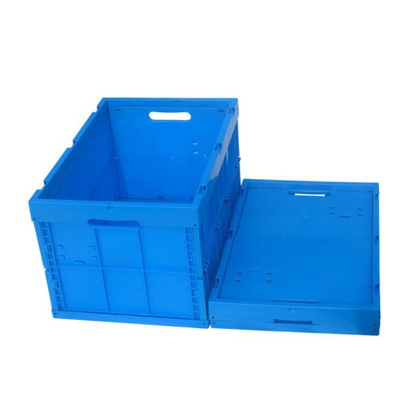 Quality Logo Printing Collapsible Plastic Containers / Folding Storage Crates for sale