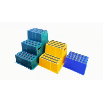 Quality Safety Padded Step Stool HDPE High Step Ladders For Operating The Machine for sale