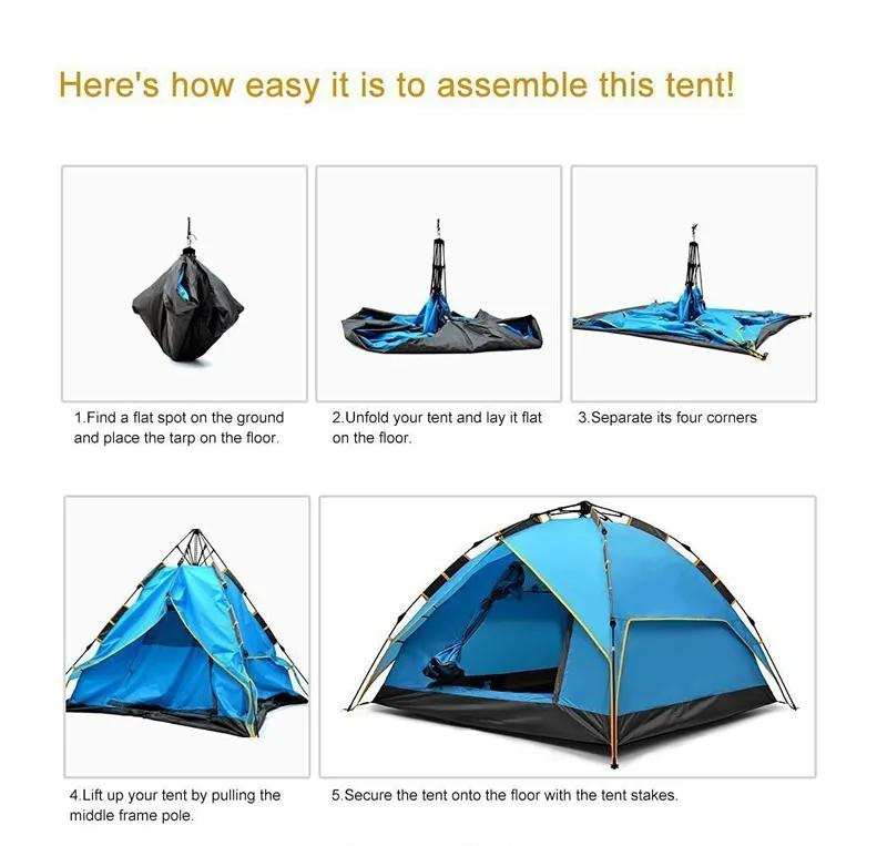 Outdoor Portable Automatic Waterproof Family Camping Tent
