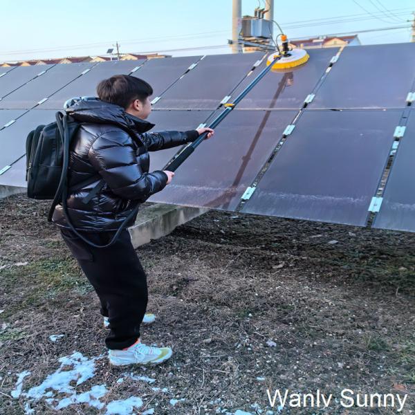 Quality Electric Solar Panel Cleaning Machine with Rotating Brush Fast and Easy Cleaning for sale
