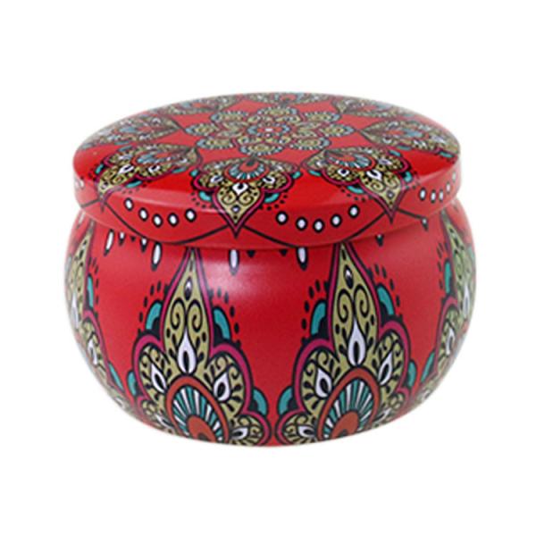 Quality Empty Decorative Candle Tins Michaels Round Antique Tin Candle Box Spice Tins for sale