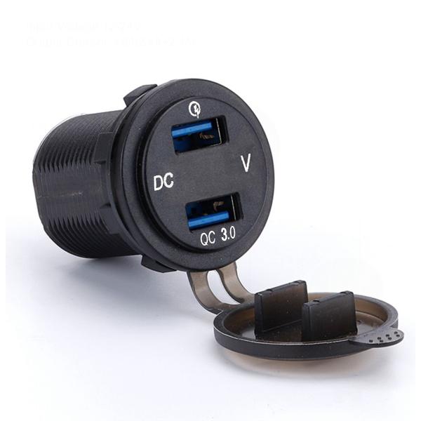 Quality Smart Display Dual QC Car Charger 18W Fast Charge for sale