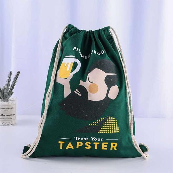 Quality Grocery Polypropylene Reusable Drawstring Non Woven Bag 100Gsm Breathable for sale