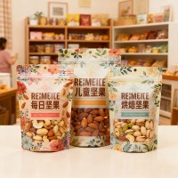 Quality Customized Color Food Grade Aluminum Foil Nut Bag with Zipper Lock Moisture for sale