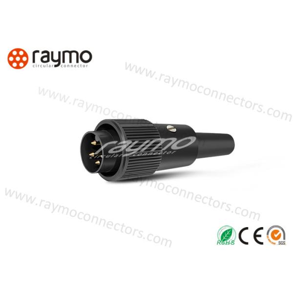 Quality M16 678 Series IP40 Threaded Electrical Connector , Male Cable Connector Black for sale