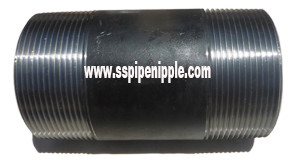 Quality Grade B 	Black Pipe Nipple  ERW Type   Welded Steel Pipe Nipples for sale