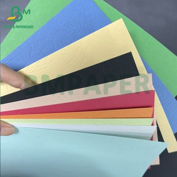 Quality 230gsm Binding Craft Leather Grain Board colorful texture paper for sale