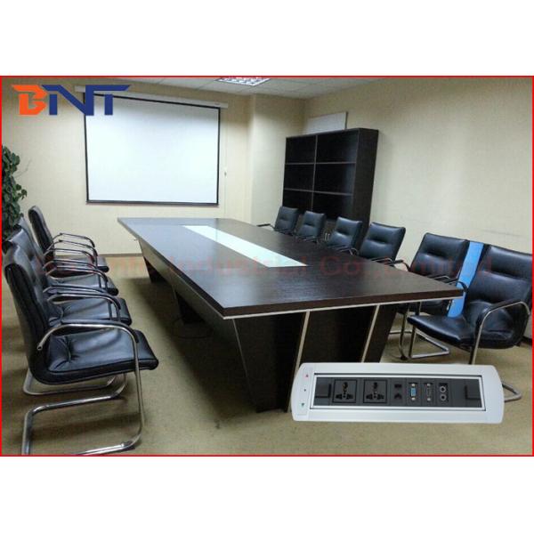 Quality Silver Motorized Rotatable Power Strip Socket Pop Up With Touch Button Press for sale