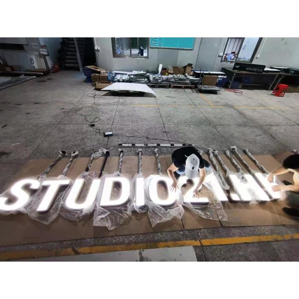 Quality Acrylic Ceiling Mount 3D Metal Letter Signs Black Paint For Wall for sale