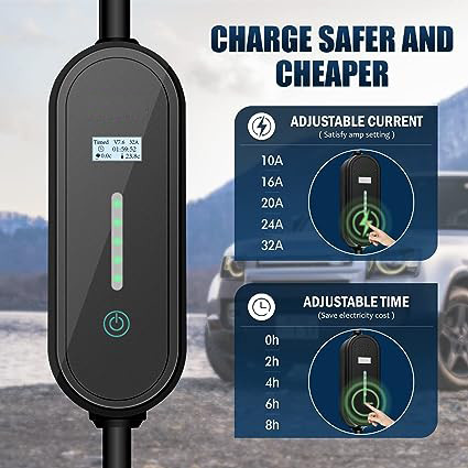 Quality Outdoor Portable Electric Vehicle Charger Station 240V 32Amp for sale