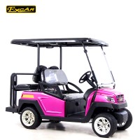 Quality Rose Color Electric Fuel Type 4 Wheel Electric Golf Car Electric Vehicle 48 for sale