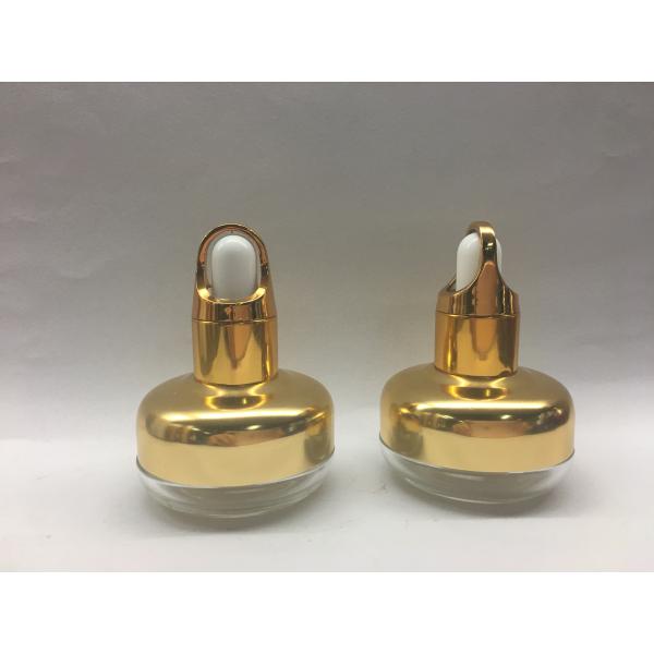 Quality 20ml Essential Oil Glass Bottles With Gold Shoulder Collar Basket for sale