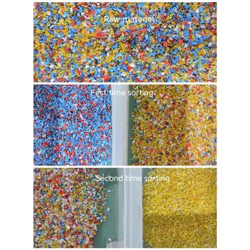 Quality 2 Chutes Blue Plastic Color Sorter Machine From WENYAO With 99.99% Sorting for sale