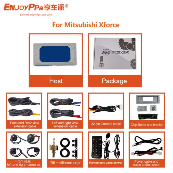 Quality Panoramic Car Security Camera System 360 For Mitsubishi Xforce 8 Inches Screen for sale